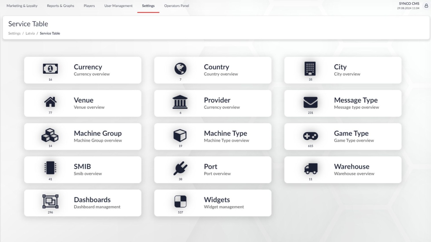 Casino management system